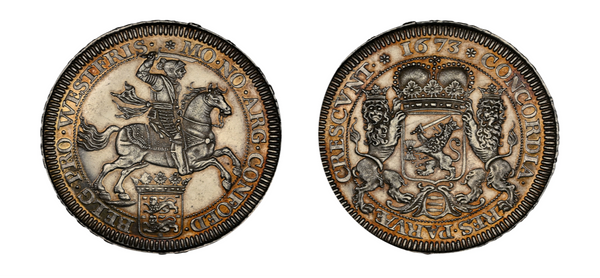 1673 West Friesland, Provincial Ducaton "Silver Rider" NGC MS63 PL | Hard Asset Management, Inc